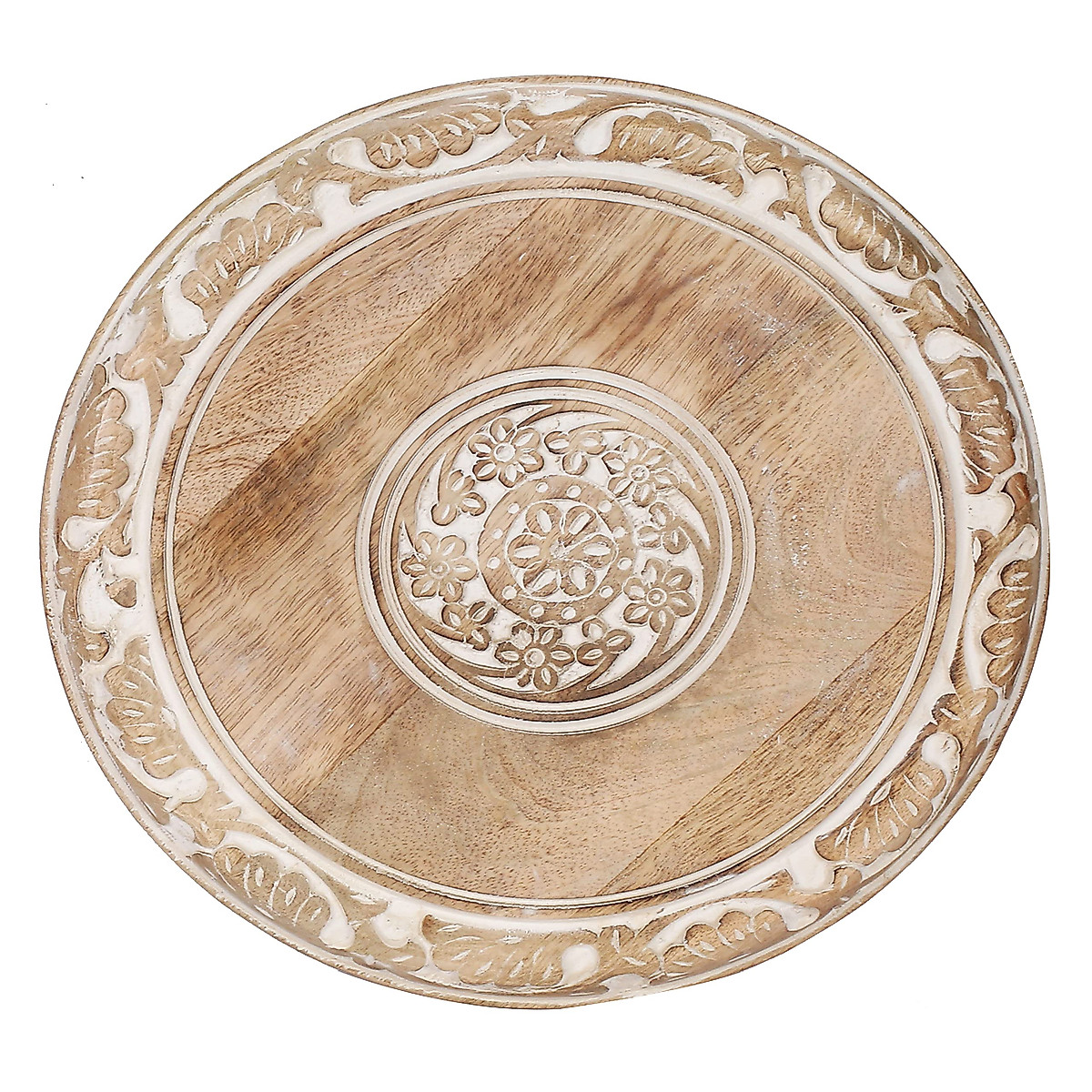 Coffee Table for Living Room, Wooden End Table, Small Side Table, Night Stand, Bedside Table, Entry Table, Side Table for Magazine, Books & Plants -18 x22 White Wash