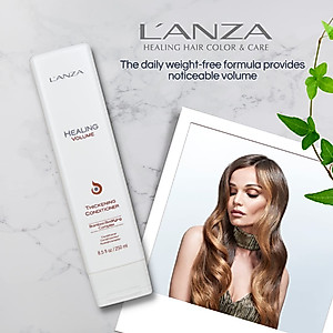 L'ANZA Healing Volume Thickening Conditioner, Boosts Shine, Volume, and Thickness of Fine Flat Hair, Hair Thickening Conditioner Rich With Bamboo and Keratin, Luxury Hair Care