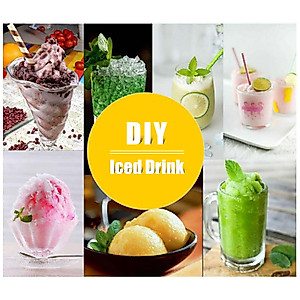 Irishom Manual Ice Crusher Household Ice Crusher Rotary Ice Crusher Ice Cube Cutter Mini Portable Ice Machine Hand Crank Ice Chopper