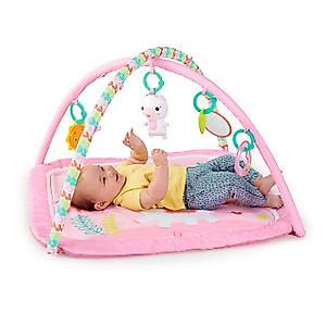 Bright Starts Daydream Blooms Activity Gym & Play Mat with Take-Along Toys, Ages Newborn + , 30x18x18 Inch (Pack of 1)