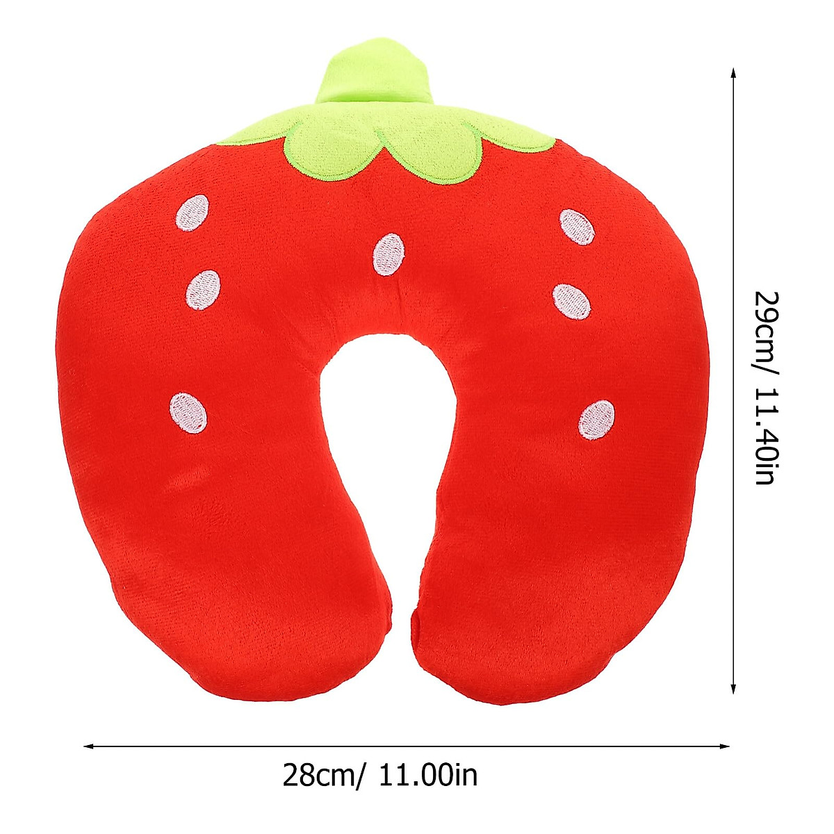 KALLORY Cartoon Office Pillow pp Cotton Travel Pillow Cervical Pillow nap Pillow Strawberry Cute Korean Version Soft to Sleep Travel u Shaped Pillow Neck pad Airplane Portable Neck Pillow
