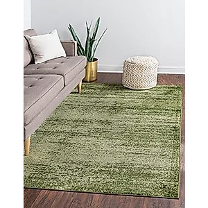 Rugs.com Angelica Collection Rug – 5' x 8' Green Medium Rug Perfect for Bedrooms, Dining Rooms, Living Rooms