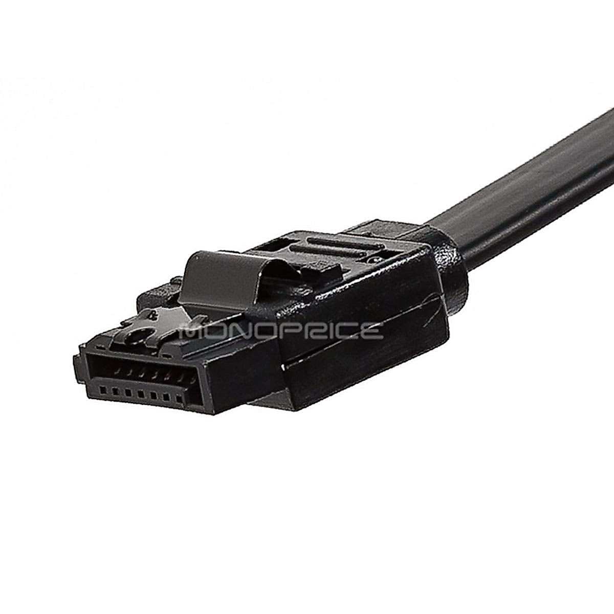 Monoprice 18inch SATA 6Gbps Cable w/Locking Latch - Black