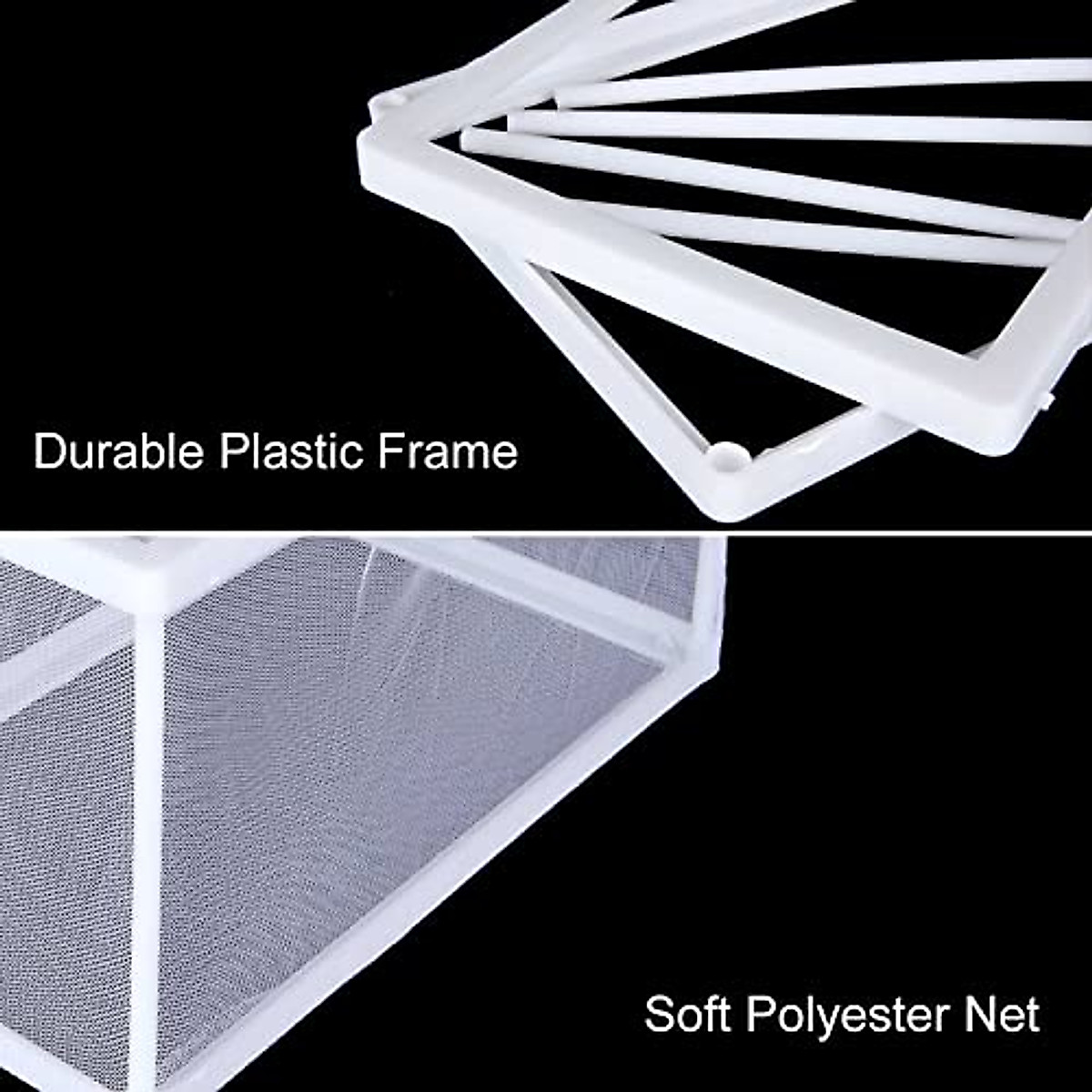 FVIEXE 8PCS Fish Breeder Box for Fish Tank, Net Aquarium Fish Isolation Breeding Box Nylon Mesh Acclimation Hatchery Incubator for Baby Fishes Guppy Fish Fries Shrimp Clownfish Juvenile Betta Platy