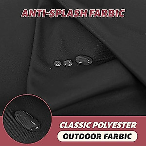 Parkerly Outdoor Patio Chair Cushion 20x20x4 Inch Waterproof Seat Cushions Indoor Double Piping Durable Comfortable Square Dining Chair Pads Black with Zipper Chair Pad-Set of 1