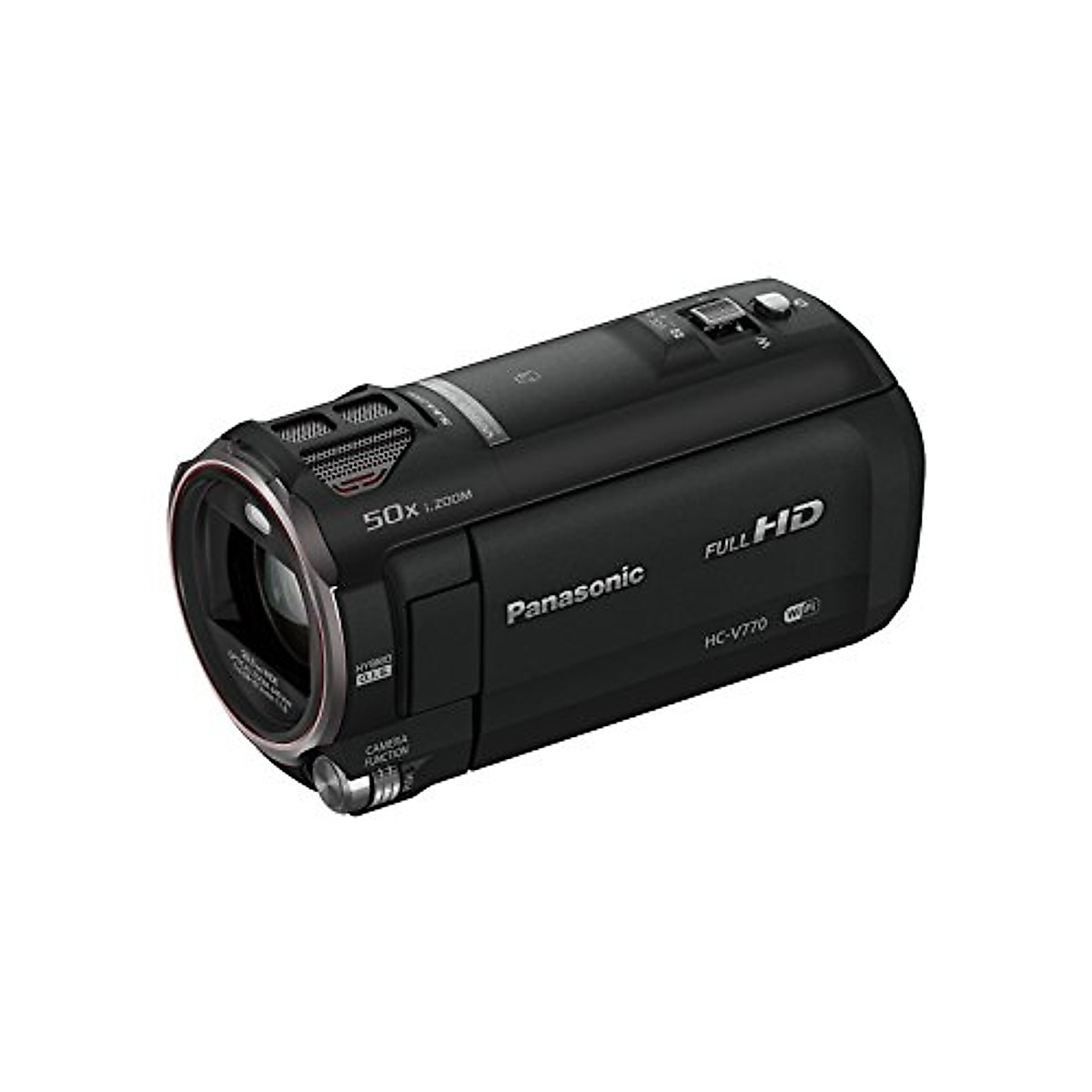 Panasonic Full HD Video Camera Camcorder HC-V770, 20X Optical Zoom, 1/2.3-Inch BSI Sensor, HDR Capture, Wi-Fi Smartphone Multi Scene Video Recording (Black)