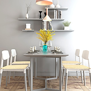 Outdoor Chair Cushions, 19x15.5 Inch Indoor Chair Pads with Ties Waterproof Seat Pads Fade Resistant Square Memory Foam Patio Chair Cushion for Garden Patio Furniture Chair Home Office Set of 2