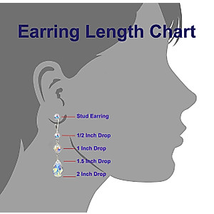 LTC Designs Dainty Small Blue Cloisonné Enameled Floral Teardrop Earrings made with 14k Gold-filled Leverbacks for Women, Teens, Young Adult Casual Everyday Earrings