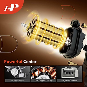 A-Premium Power Window Regulator and Motor Assembly Replacement for Ford Mustang 1994-2004 Front Right Passenger Side