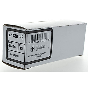 Hillman 44444 8 x 1-1/2-Inch White Pan Head Phillips Sheet Metal Screw, Stainless Steel, 15-Pack , Zinc