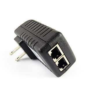 DSLRKIT Gigabit 48V 30watt PoE Injector Adapter Power Over Ethernet 802.3at af 1000Mbps