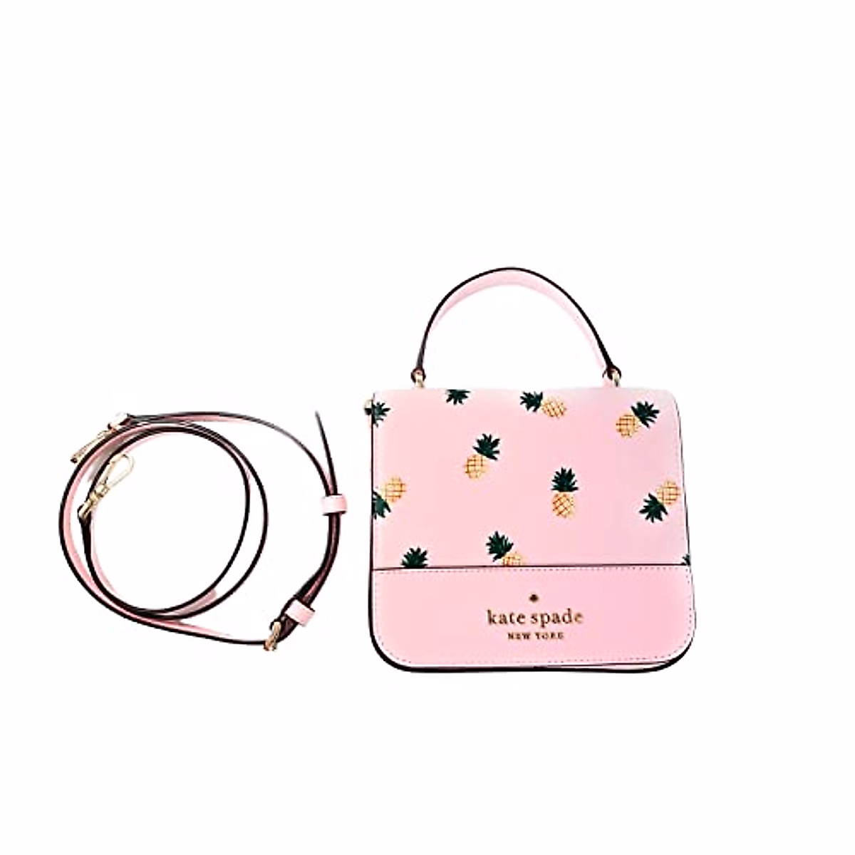 Kate Spade New York Staci Square Pineapple Printed Crossbody Bag