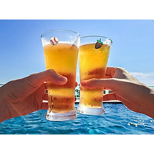 His and Hers Magnetic Wine Charms & Stemless Glass Markers - Set of 12 - Fun Birthday, Hostess or Housewarming Gift by Simply Charmed