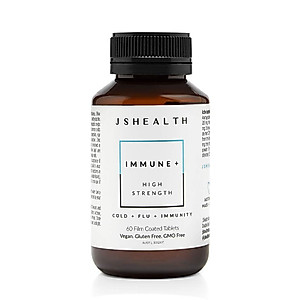 JSHealth Vitamins Immune + Immunity Booster Supplement with Zinc Vitamin C Echinacea and Olive Leaf Antioxidants (60 Tablets)