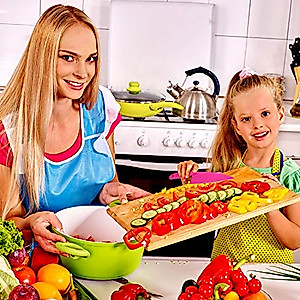 JOVITEC 8 Pieces Kid Plastic Kitchen Knife Set, Children's Safe Cooking Chef Nylon Knives for Fruit, Bread, Cake, Salad, Lettuce Knife