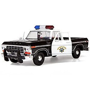 Motormax All Star Toys Exclusive 1979 Ford F-150 California Highway Patrol CHP Police Pickup Truck 1:24 Diecast Law Enforcement Model Car 76987
