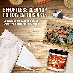 PHOTO PHLATTS Photo Transfer Medium Gel for Transferring Photos to Wood and Other Hard Surfaces | Premium Image Transfers for Wood DIY Crafts and Personalized Gifts | 8oz