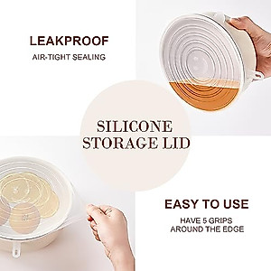 Nonstick Cookware Set - 13 PCS Stackable Pots and Pans Set Detachable Handle Camping Cookware, Granite Kitchen Cookware Sets Removable Handle, Non Toxic Nonstick Frying Pans for Cooking Set Gift Beige