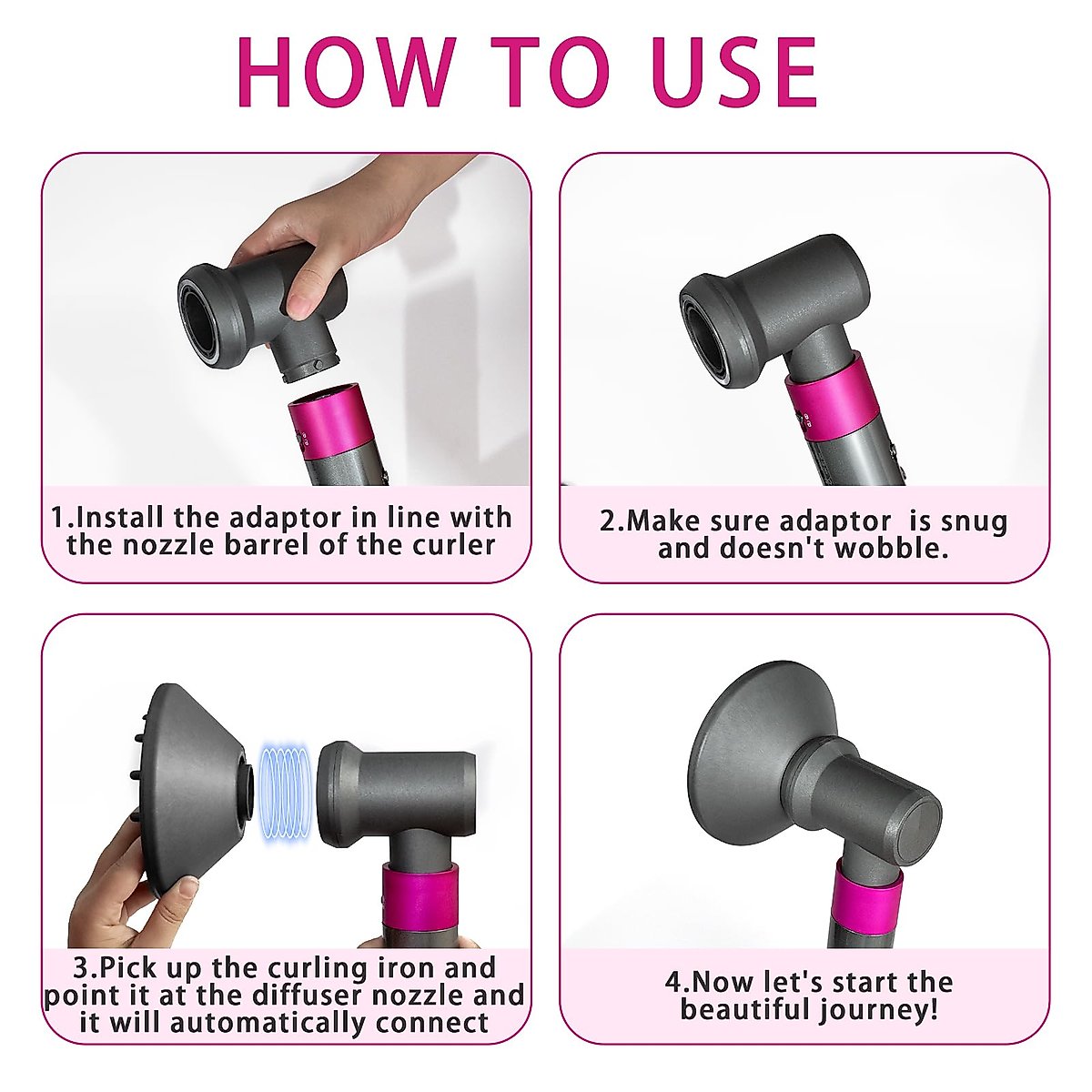 YTCHYYSK Diffuser and Adaptor for Dyson Airwrap Diffuser Attachment Compatible with Dyson Converting Styler to Hair Dryer