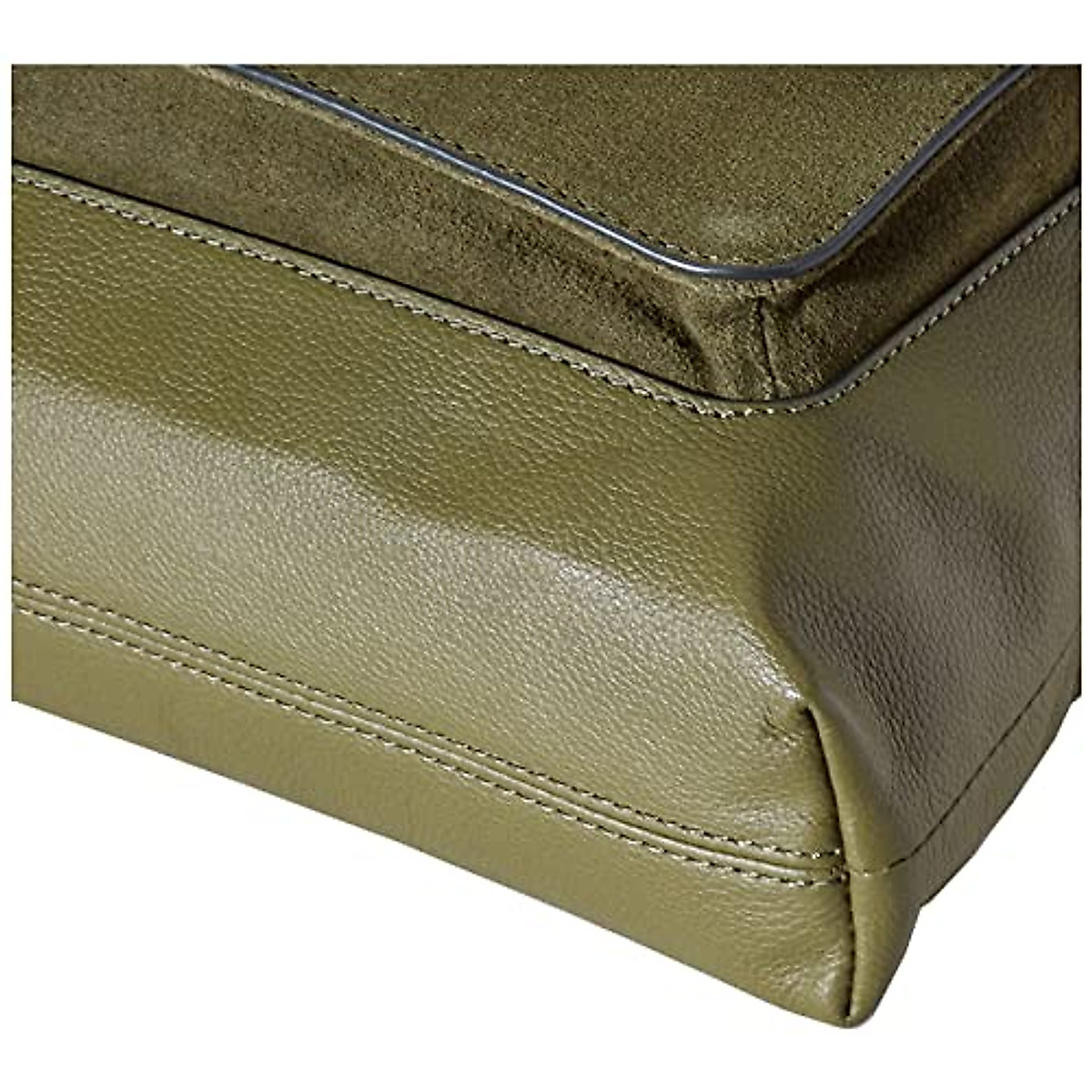 Fossil Women's Kinley Leather Large Crossbody Purse Handbag, Green Moss