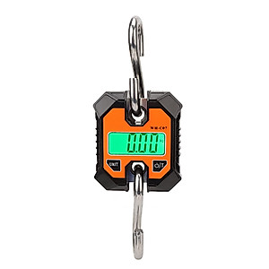 Fish Scale, Multifunction Portable Hanging Scale Digital Fishing Scale with Backlit LCD Display, g, kg, lb Weighing Units, 0.2kg to 100kg Electronic Hook Scale for Fishing, Hunting, Luggage, Shopping