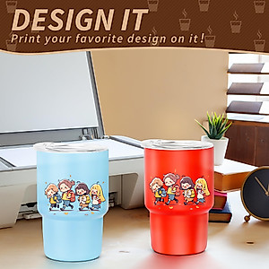 Hanna Roberts Mini Tumbler Shot Glass with Straw, Mini Tumbler Cups, Espresso coffee cups, Metal Mini 3oz Shot Glass Tumbler with Straw & Lid (6pcs) Home or Outdoor for Dink and Espresso