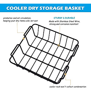 50qt Cooler Basket Compatible with YETII Tundra, Inside Dry-Goods Basket for Igloo 50Qt, Bison Cooler 50QT, Ozark Trail