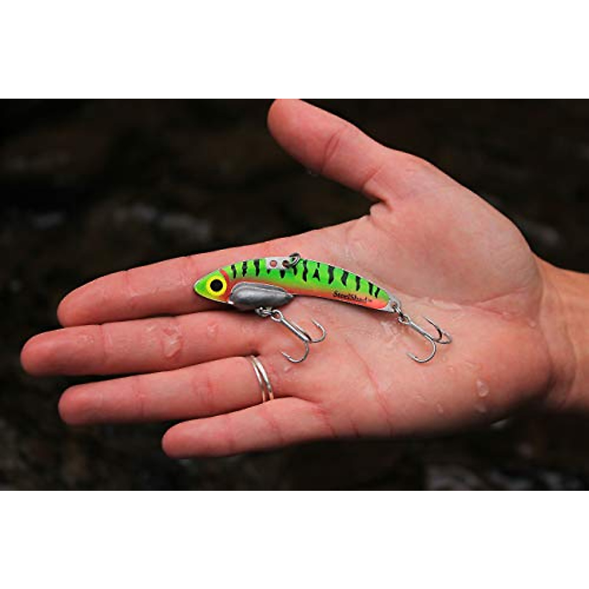 SteelShad - Original Series (3/8 oz) Perch - Bass Fishing Lures - Lipless crankbait for Freshwater Fishing - Long Casting Blade Bait Perfect for Bass, Walleye, Trout