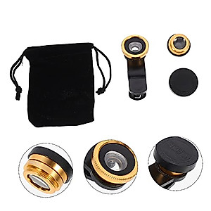 UKCOCO 2 Sets Mobile Phone Fisheye Lens Fish Eye Phone Universal Phone Camera Lens Clip on Fisheye Lens Fish Eye Lens for Camera Smart Phones Camera Accessories Camera Lens Kit Macro Lens