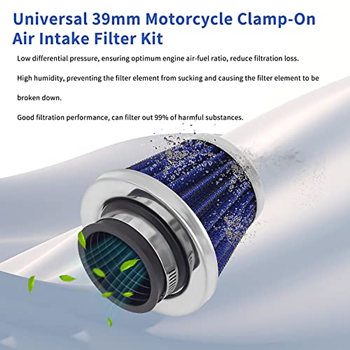 LCGLY 2PCS 39mm Universal Air Filter For GY6 Moped Scooter Dirt Bike Motorcycle 50cc 110cc 125cc 150cc 200cc Moped scooter atv dirt bike pocket bike ATV , honda CB250 CB250N CB250R CB250S CB400 CB400N