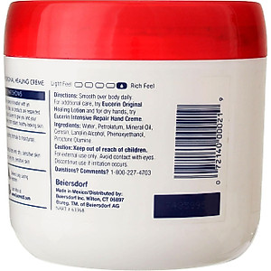 Eucerin Original Healing Rich Creme 16 oz (Pack of 3)
