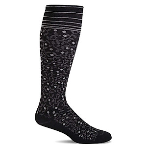 Sockwell New Leaf Non-Cushion Sock - Women's Black Medium/Large