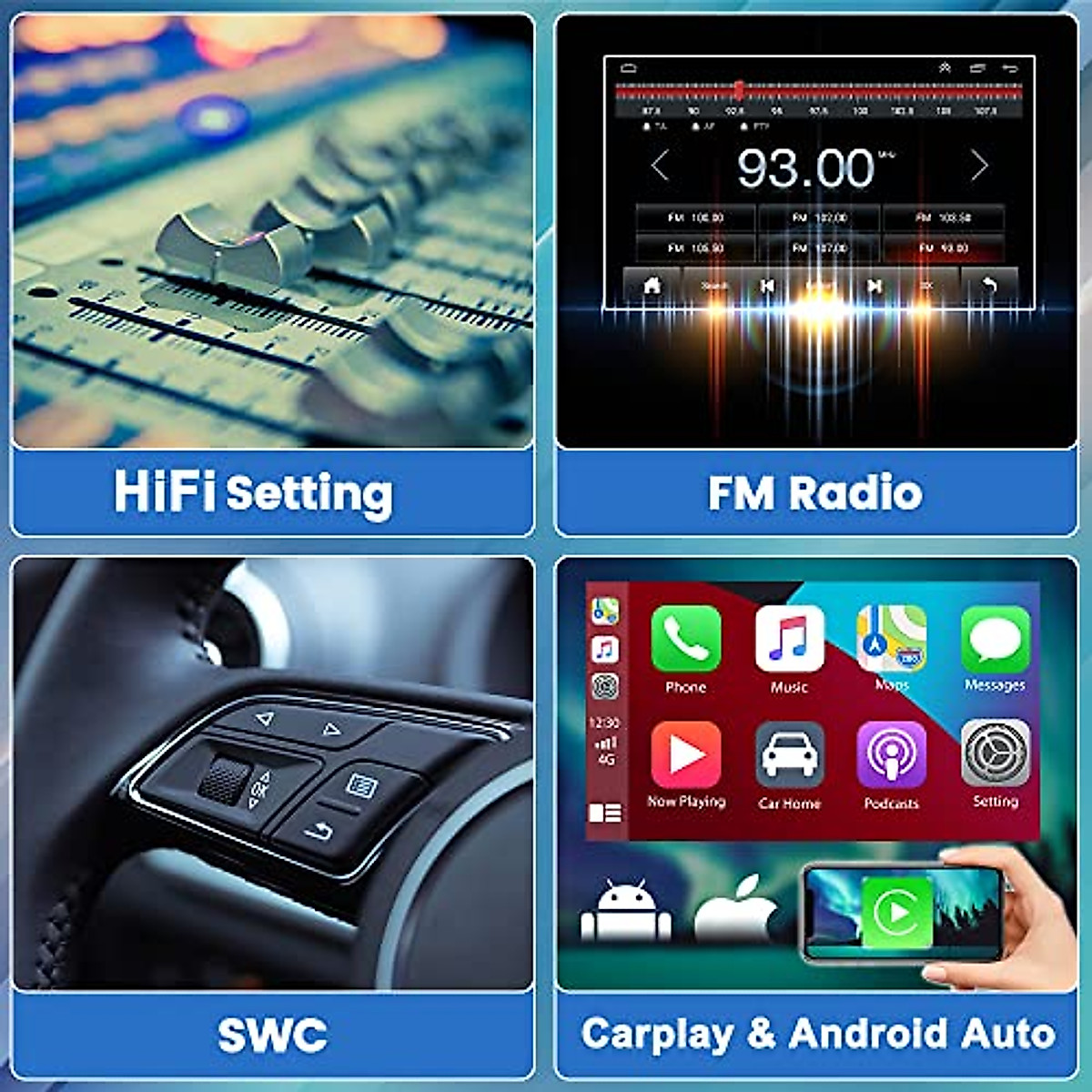 Wireless Apple Carplay Android Auto Car Radio for Honda CRV 2002-2006 Stereo, [2G+32G] Hikity Android 11 Car Stereo 9 Inch Touch Screen Bluetooth GPS WiFi HiFi FM RDS Radio + Dual USB Input
