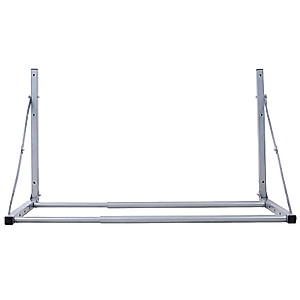 ZeHuoGe Wall-Mounted Folding Tire Storage Loft Rack, 30.5 to 50.5 Inches Wide, Supports 300 Pounds and Folds Flat, Grey