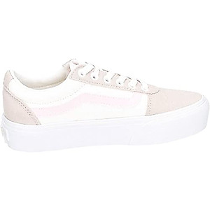 Vans Unisex Ward Platform Sneaker - Lace up Closure Style - Color Block Beige 8