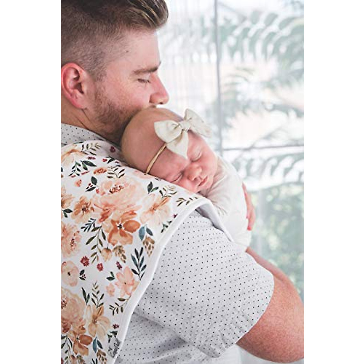 Baby Burp Cloth Small 21''x10'' Size Premium Absorbent Triple Layer 3-Pack Gift Set 'Autumn' by Copper Pearl