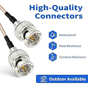 Superbat 3G SDI Cable BNC Cable 75 ohm 50cm for Cameras Monitor Vedio Recorder BMCC Video Equipment Supports HD-SDI 3G-SDI 4K 8K SDI Video Cable 2Pcs