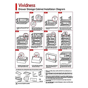 Vividness Plastic Drawers Dresser,Tall Dresser,Sturdy Organizer Unit,Easy Pull Closet Drawers,Storage Cabinet for Clothing,Nursery,Bedroom-6 Drawers (London)
