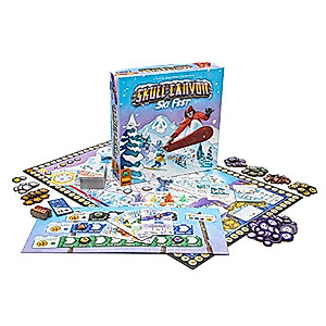 Skull Canyon Ski Fest Board Game - Race Down the Slopes and Conquer the Mountain! Strategy Game for Kids and Adults, Ages 14+, 2-4 Players, 45-90 MInute Playtime, Made by Pandasaurus Games