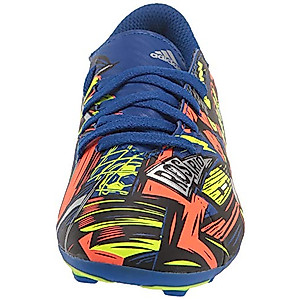 adidas Boy's Nemeziz Messi 19.4 Firm Ground Soccer Shoe, Royal Blue/Silver/Yellow, 2 Little Kid