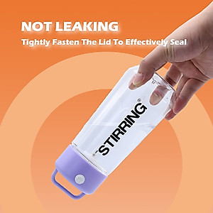 daasigwaa Electric Protein Shaker Bottle, BPA-free & Leak-Proof Vortex Mixer, Self Stirring mug, Electric Auto Mixing cup for Office/Kitchen/Travel/Home Coffee/Tea/Hot Chocolate/Milk(13.5oz pink)