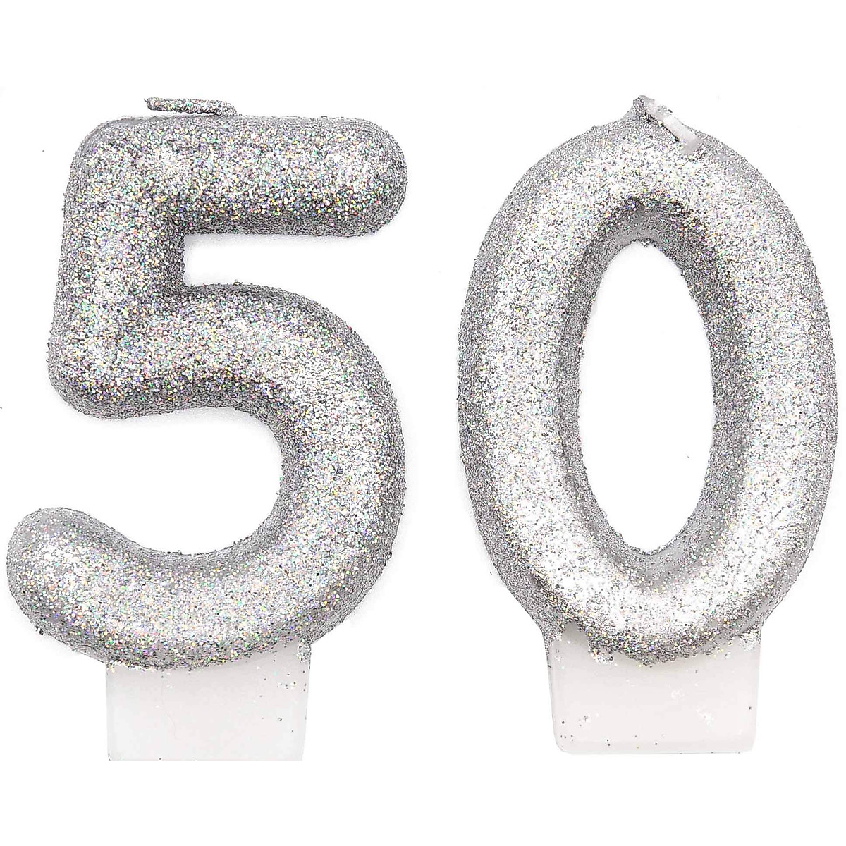 Stephanie Imports 50th Birthday Pack! Disposable Paper Plates, Napkins, Cups & Candles Set for 15 (With free extras)