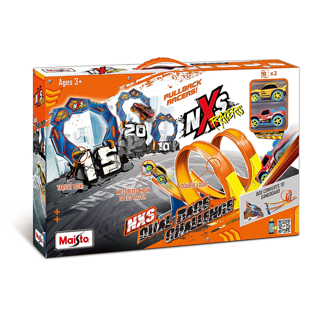 Maisto M12452 NXS Dual Challenge Racing Set, Assorted Designs and Colours