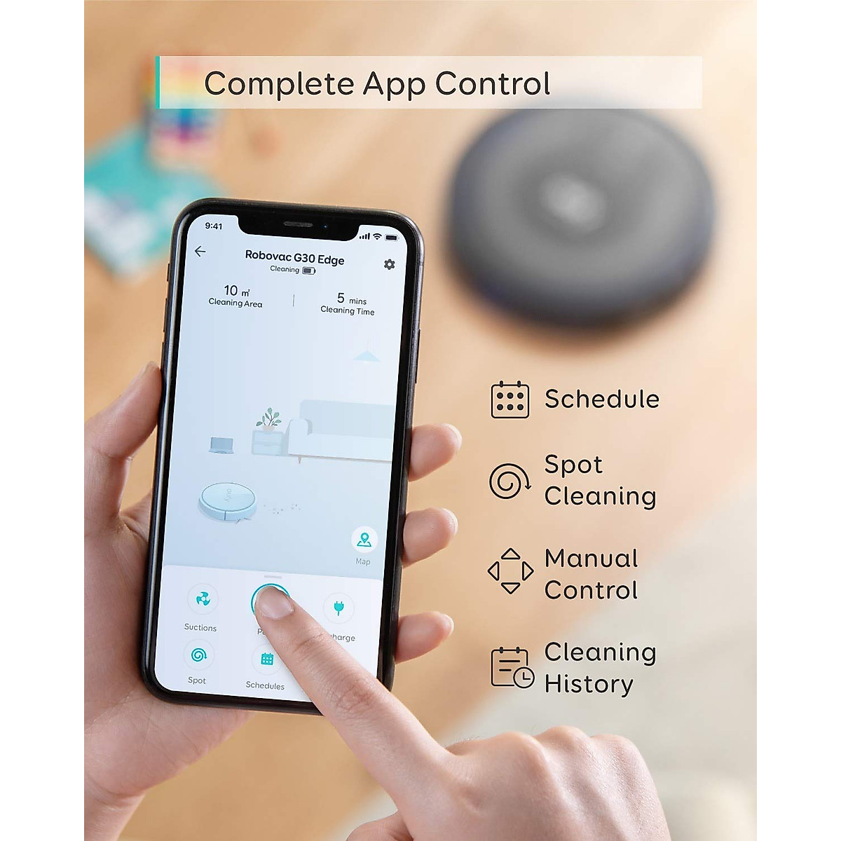 eufy RoboVac G30 Edge, Robot Vacuum with Smart Dynamic Navigation 2.0, Robot Vacuum Cleaner丨 RoboVac Extra Boundary Strip Pack, Compatible with 30C, 30C MAX, 30,G30 Edge, G30 Hybrid Pet Edition