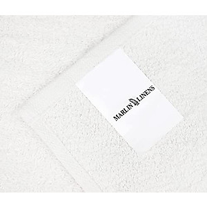 Marlin Linens Cotton Washcloth Set of 60 for Bathroom - 12x12 Inches Soft, Absorbent, and Durable Ideal for Bath, Face, and Hands, Gentle on Skin for Home, Gym, and Travel - White