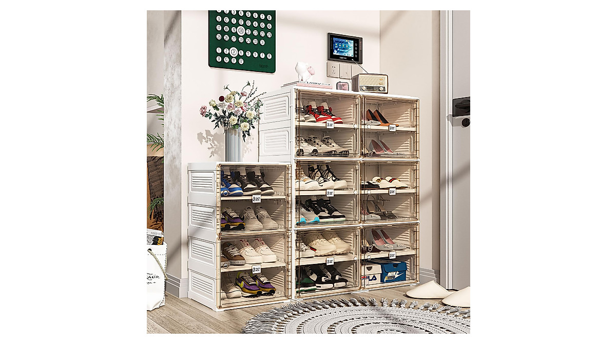 ANTBOX Portable Shoe Rack - Stackable Sneaker Storage