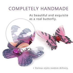 SONGWAY Cat Butterfly Toy Replacement - 10 Pieces Butterfly Cat Toy Attachment, Mini Cat Wand Toy Replacement, Insect Worm Cat Toys Accessories Parts