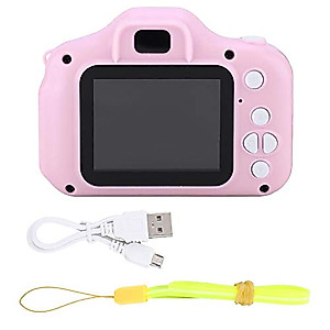 X2 Kids Digital Camera 2.0 inch IPS Color Screen Children's Camera Mini Portable Children's Digital Camera HD 1080P Camera for Boys and Girls(Pink)