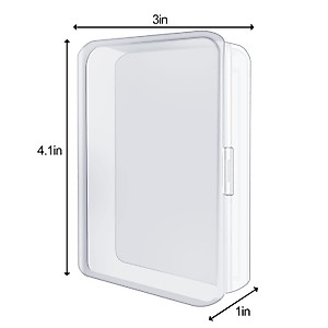 IOKUKI 4 Pcs Blank Playing Card Case, Clear Card Deck Box, Plastic Playing Game Card Storage Box Holder for Bank Card, Business Card, Game Card, PTCG Cards