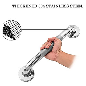 Bath Grab Bar Shower Handle Bath Grab Bar Handle With Anti Slip Grip 12inch/300 Mm 2 Pack 304 Stainless Steel Bathroom Grab Bar Shower Safety Handle For Bathtub Toilet Bathroom Kitchen Stairway H